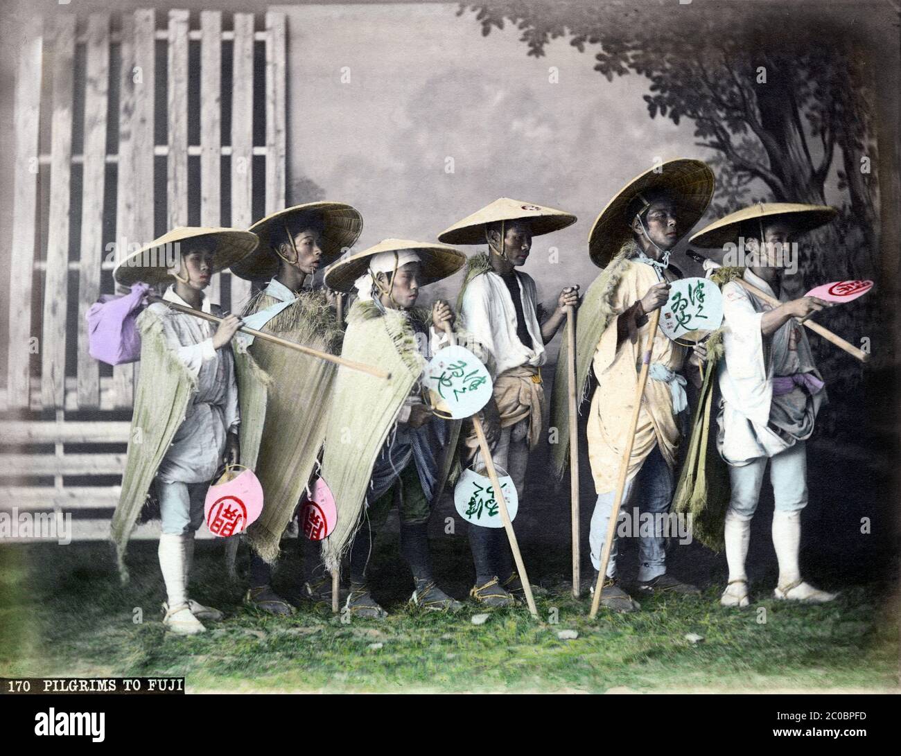 Pilgrims climb mt hi-res stock photography and images - Alamy