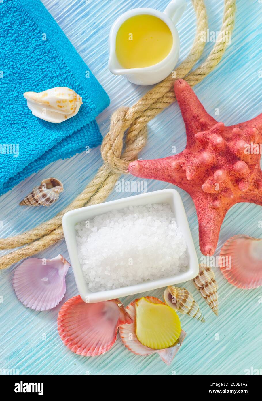 sea salt and shells Stock Photo - Alamy