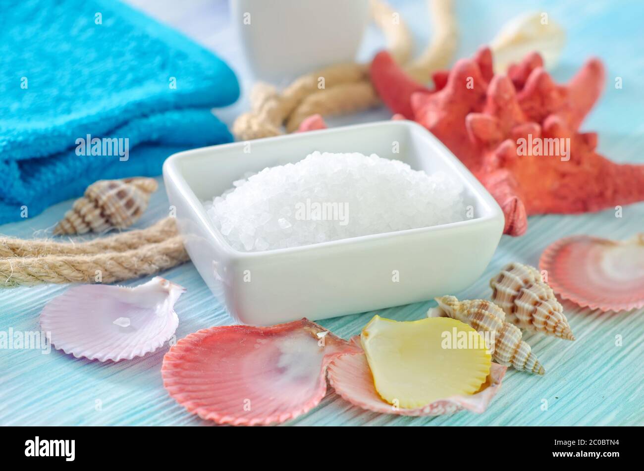 sea salt and shells Stock Photo - Alamy