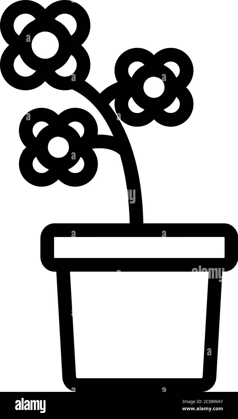 blossom canola potting icon vector outline illustration Stock Vector ...