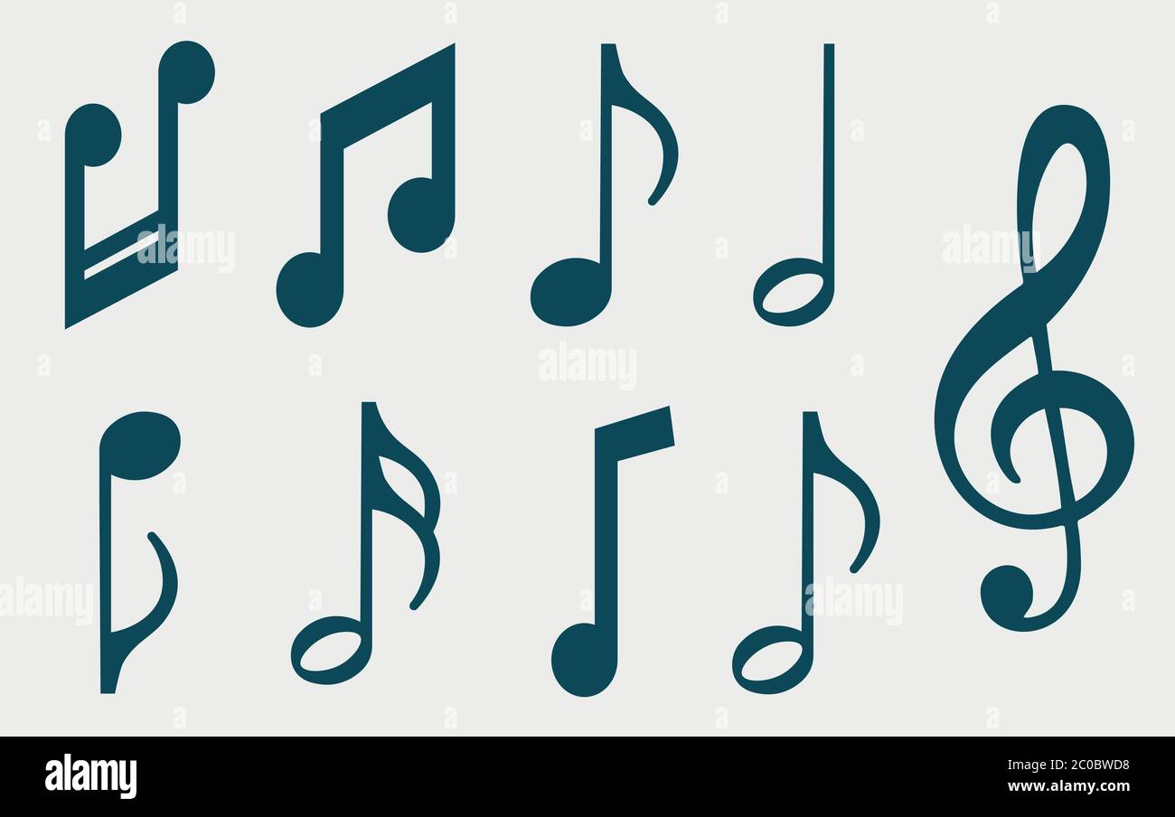 Music notes icons set. Vector illustration eps 10 Stock Vector Image ...