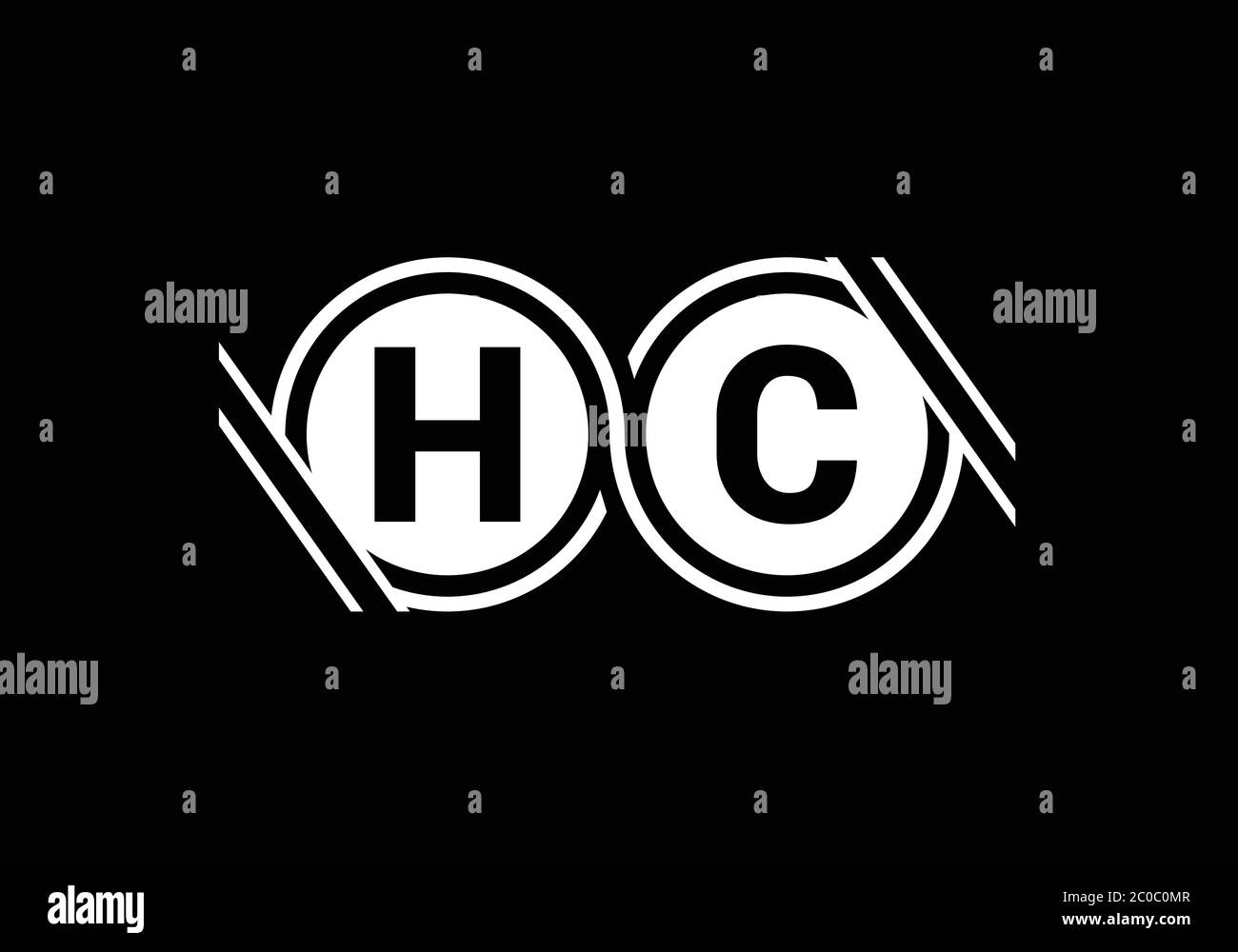 Initial Monogram Letter H C Logo Design Vector Template. HC Letter Logo ...