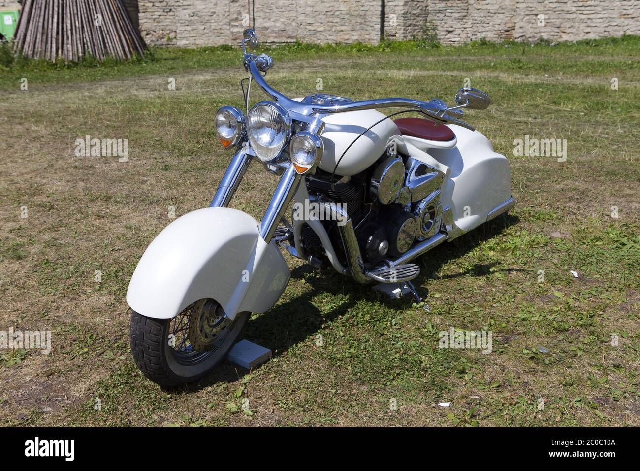 Show motorcycles NARVABIKE in the territory of for Stock Photo - Alamy