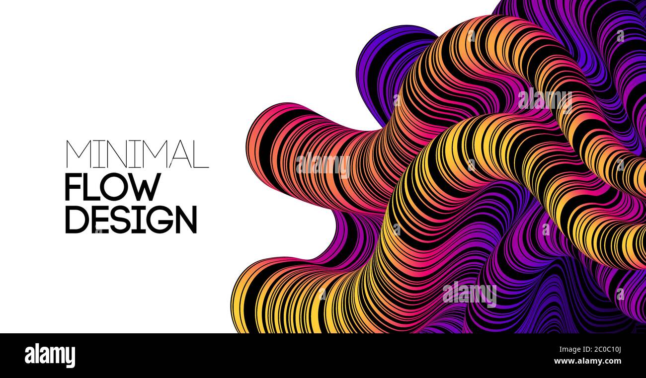 Modern abstract design background Rainbow Flow motion Stock Vector ...