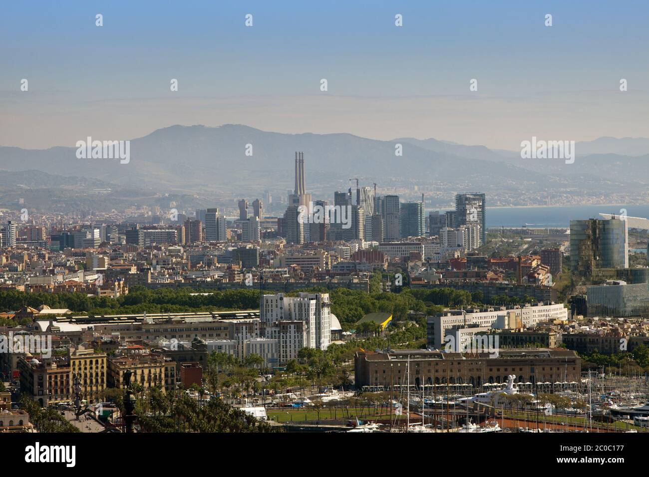 Aerial view of Barcelona Stock Photo - Alamy