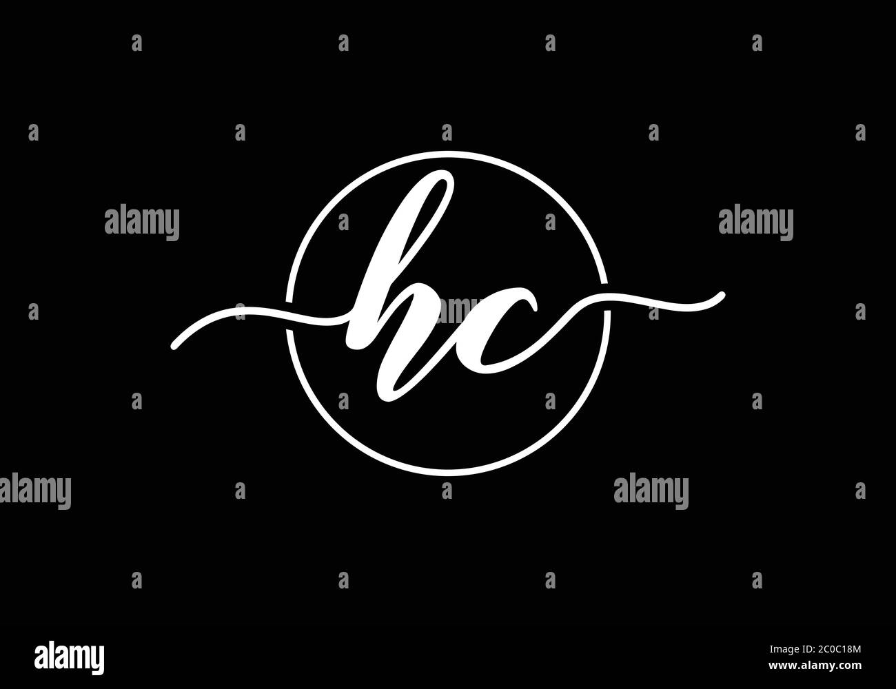 Initial Monogram Letter H C Logo Design Vector Template. HC Letter Logo ...