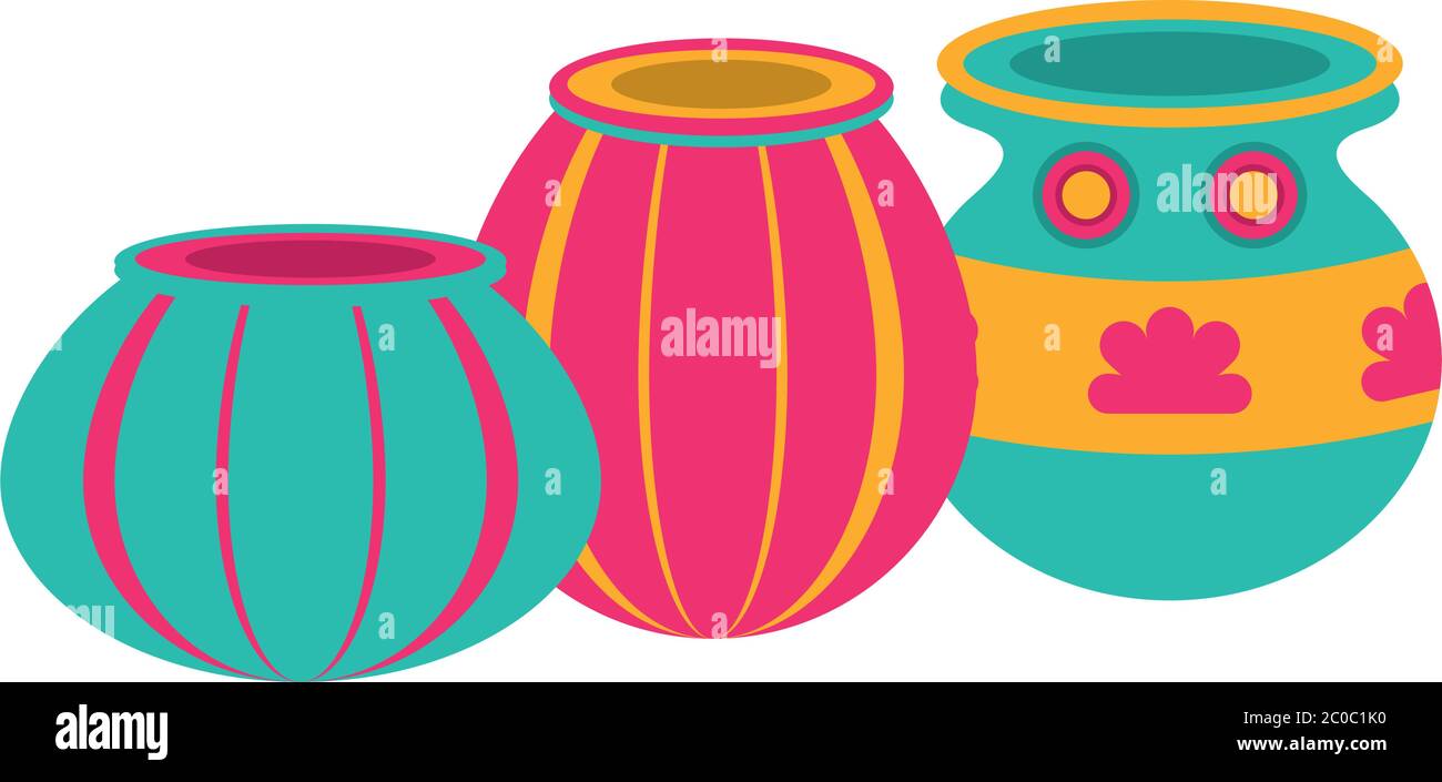 Pongal pot decoration Stock Vector Images - Alamy