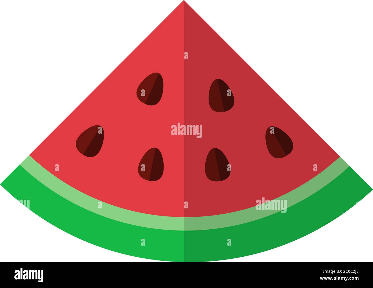 Triangular piece of watermelon vector flat isolated Stock Vector Image ...