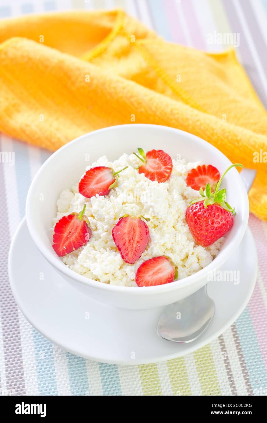 sweet cottage with strawberry Stock Photo - Alamy