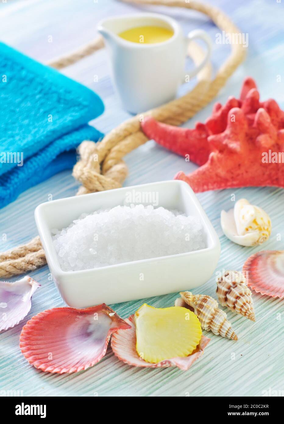 sea salt and shells Stock Photo - Alamy