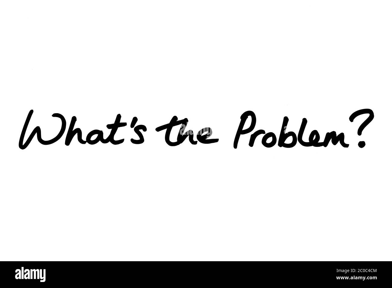 Whats the Problem? handwritten on a white background Stock Photo - Alamy