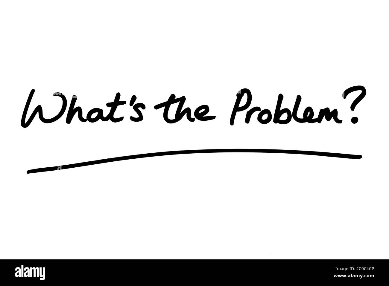 Whats the Problem? handwritten on a white background Stock Photo - Alamy