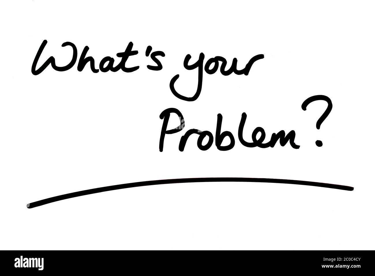Whats your Problem? handwritten on a white background Stock Photo - Alamy