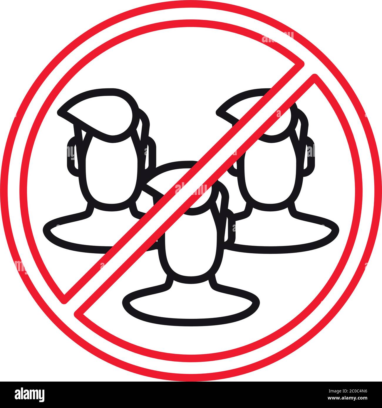 avoid crowds signal line style icon vector illustration design Stock ...