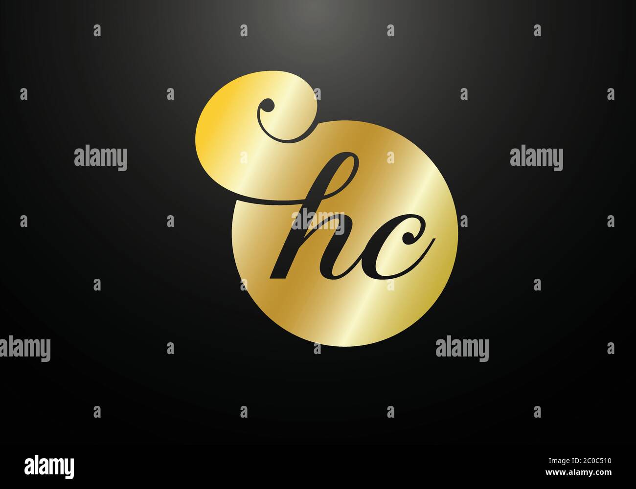 Initial Monogram Letter H C Logo Design Vector Template. HC Letter Logo ...
