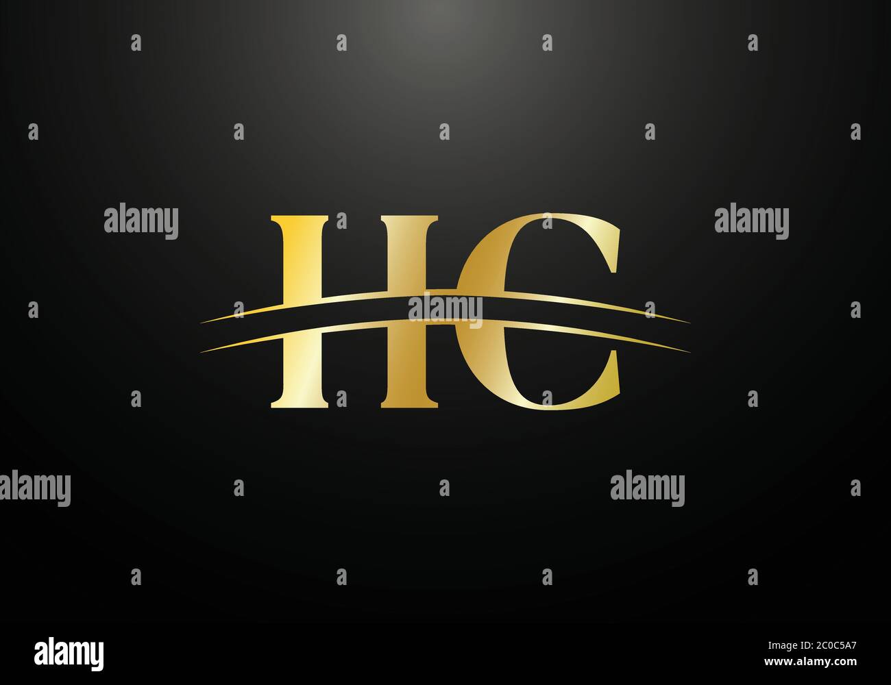 Initial Monogram Letter H C Logo Design Vector Template. HC Letter Logo ...