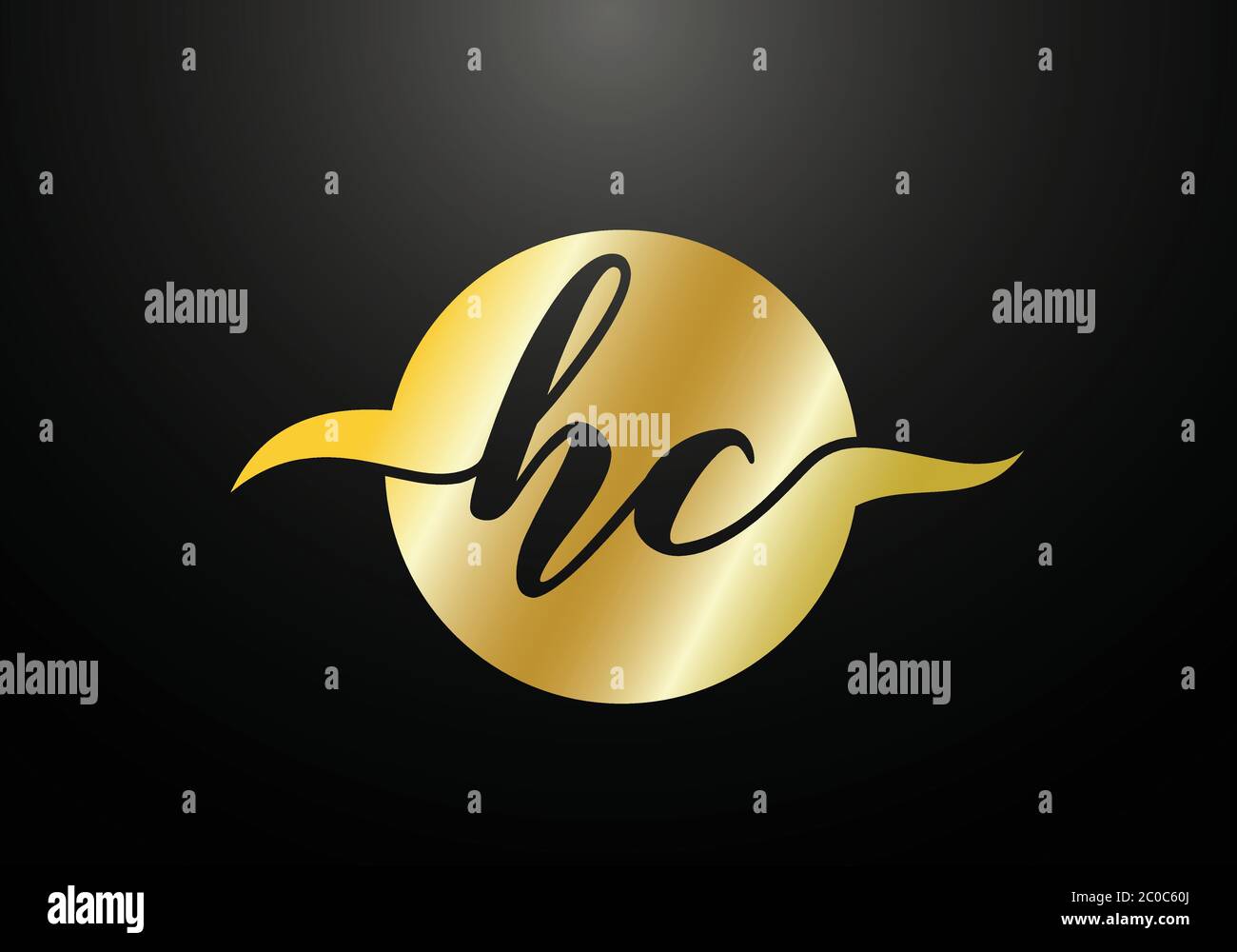 Initial Monogram Letter H C Logo Design Vector Template. HC Letter Logo ...