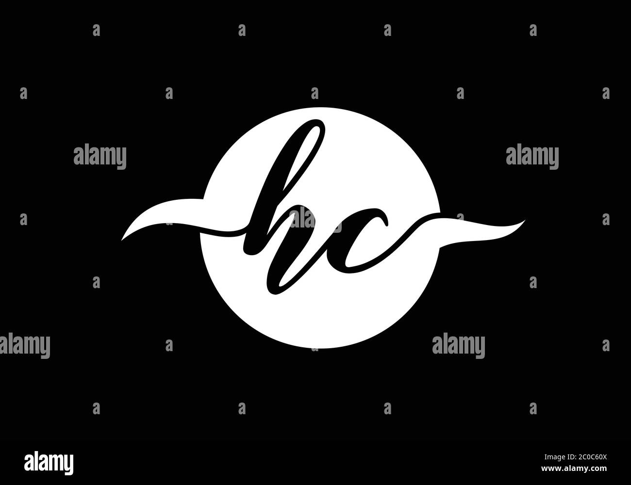 Initial Monogram Letter H C Logo Design Vector Template. HC Letter Logo ...