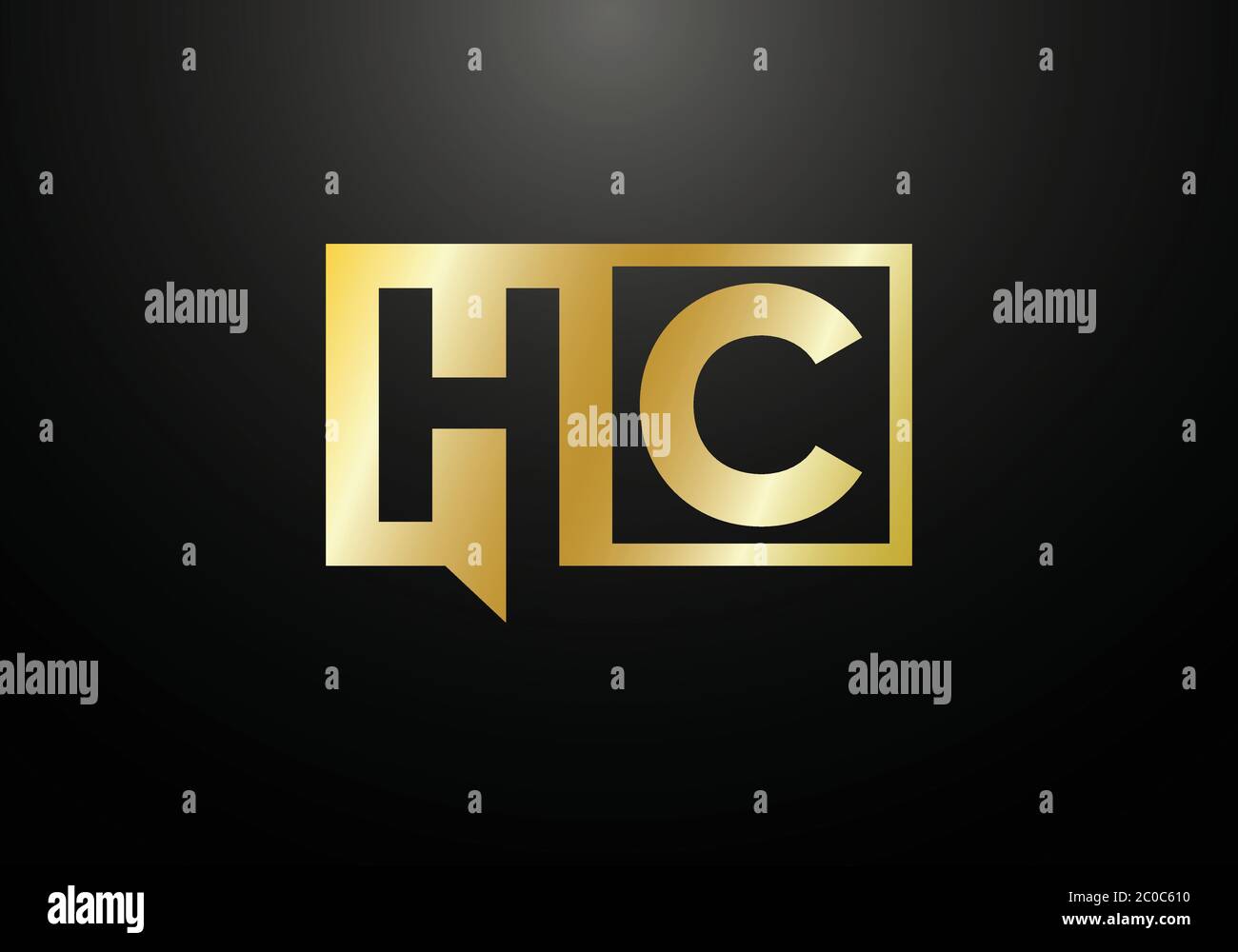 Initial Monogram Letter H C Logo Design Vector Template. HC Letter Logo ...