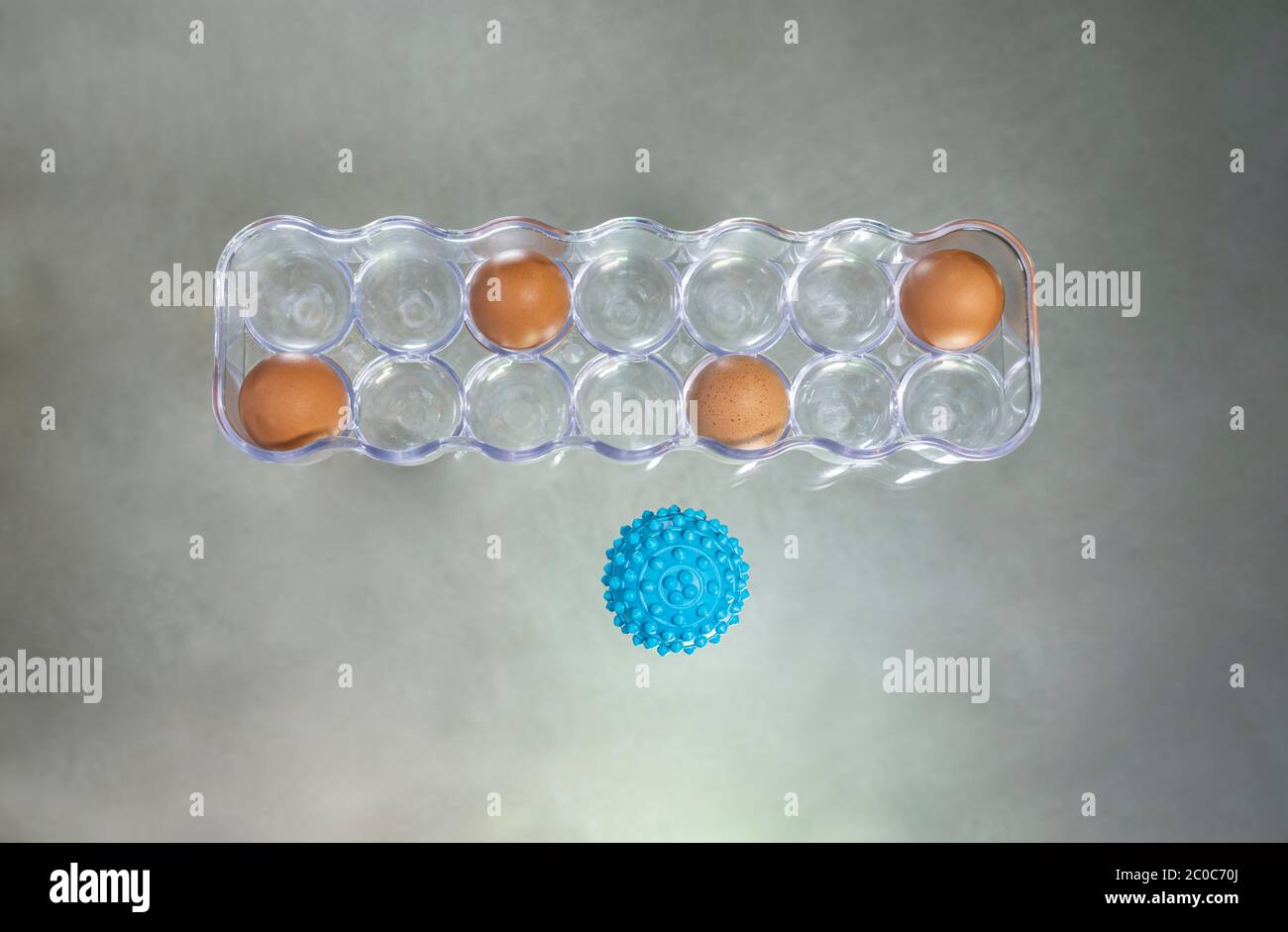 New normal concept. Word with eggs in a box. Virus picture Stock Photo ...