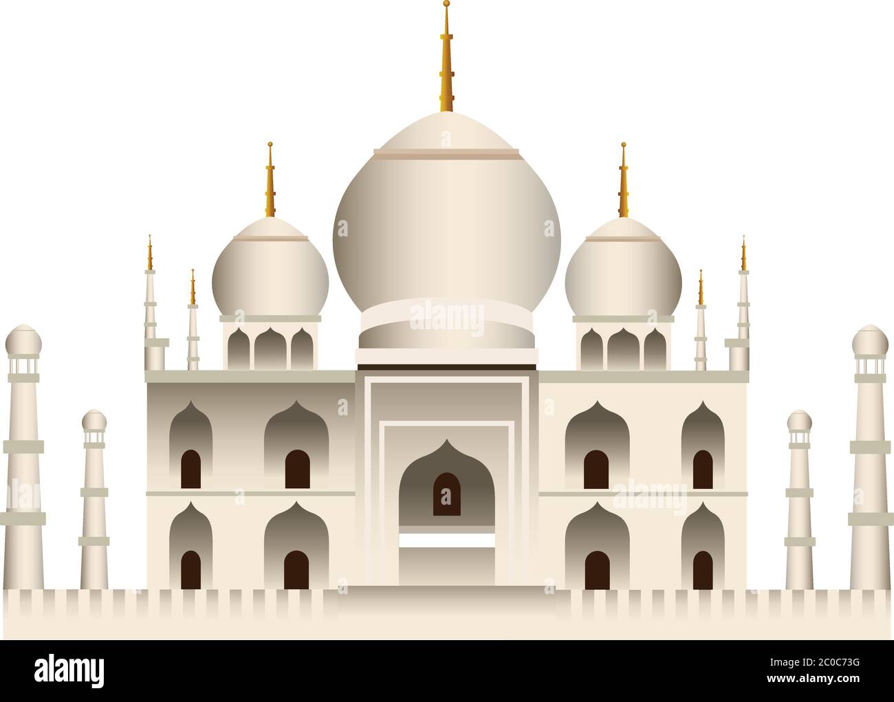taj mahal mosque temple icon vector illustration design Stock Vector ...