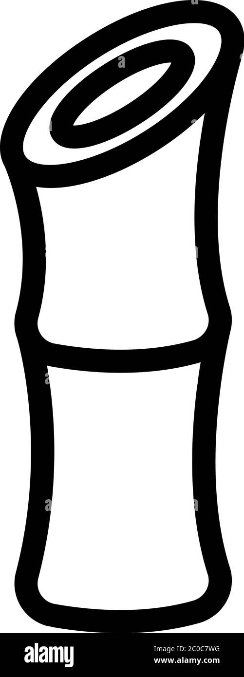 bamboo plant trunk icon vector outline illustration Stock Vector Image ...