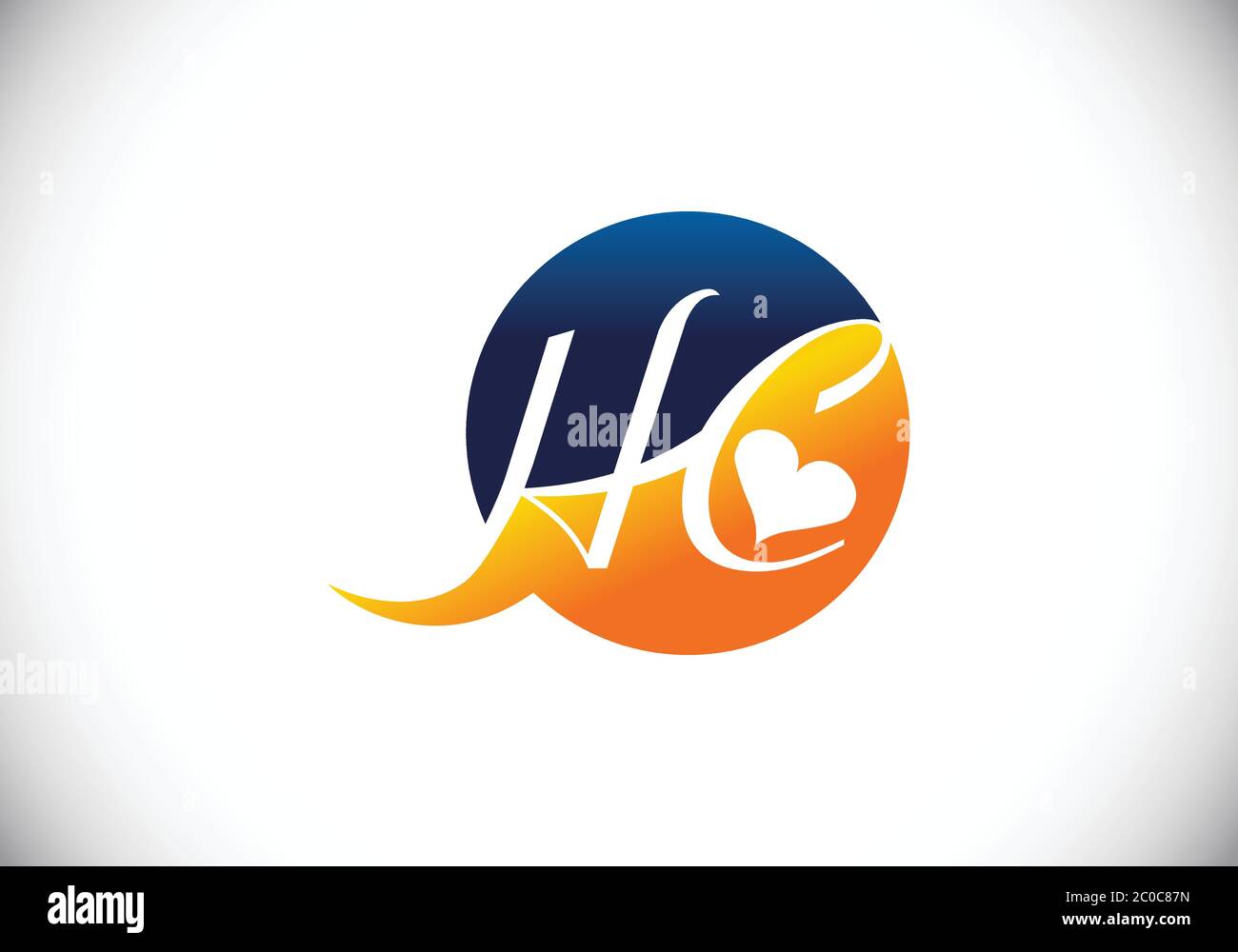 Initial Monogram Letter H C Logo Design Vector Template. HC Letter Logo ...