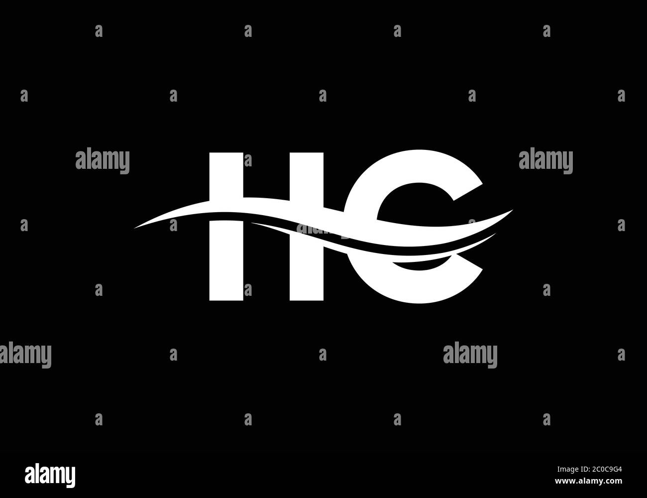 Initial Monogram Letter H C Logo Design Vector Template. HC Letter Logo ...