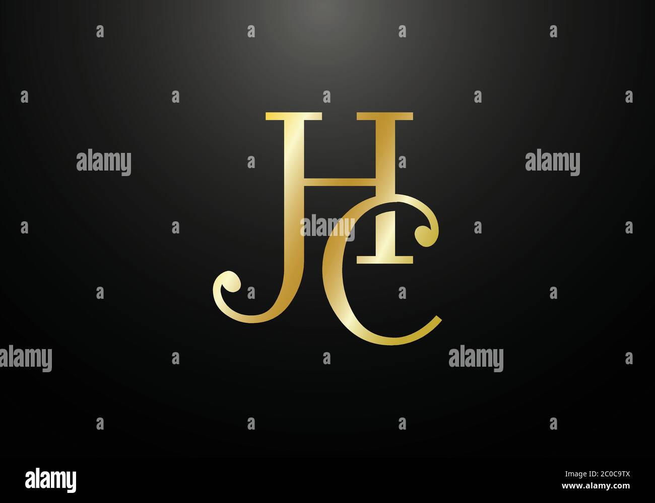 Initial Monogram Letter H C Logo Design Vector Template. HC Letter Logo ...