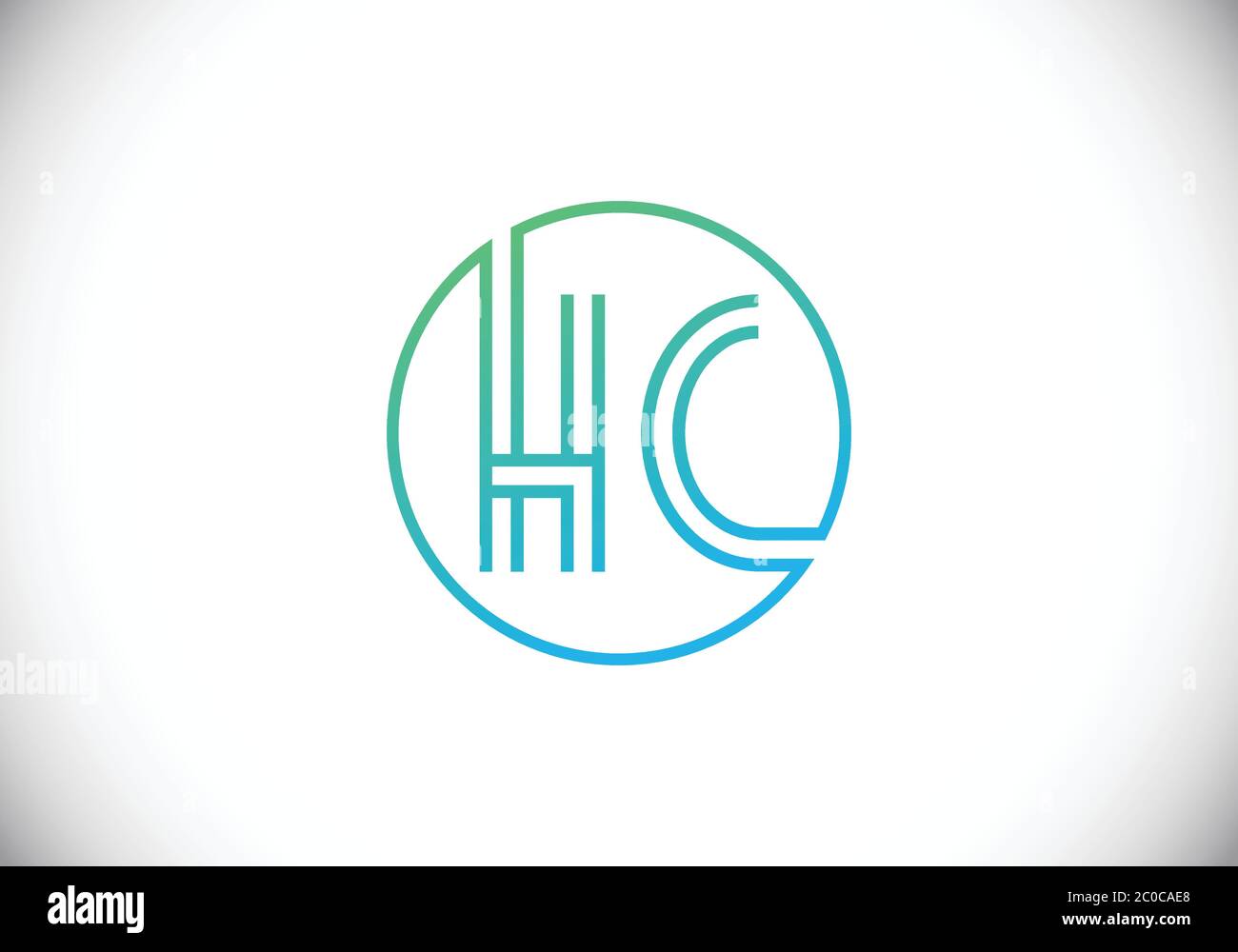 Initial Monogram Letter H C Logo Design Vector Template. HC Letter Logo ...