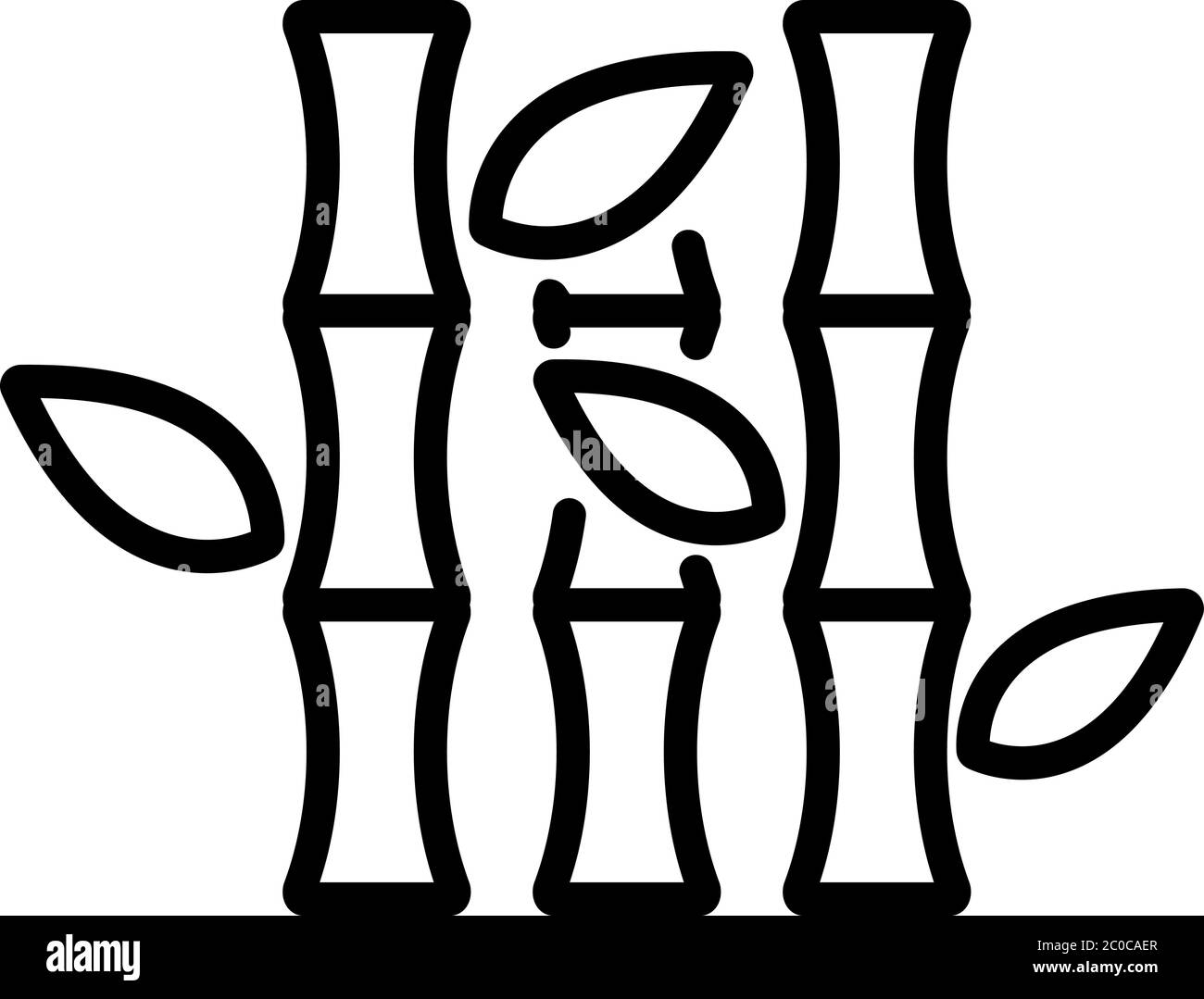 bamboo plantation icon vector outline illustration Stock Vector Image ...