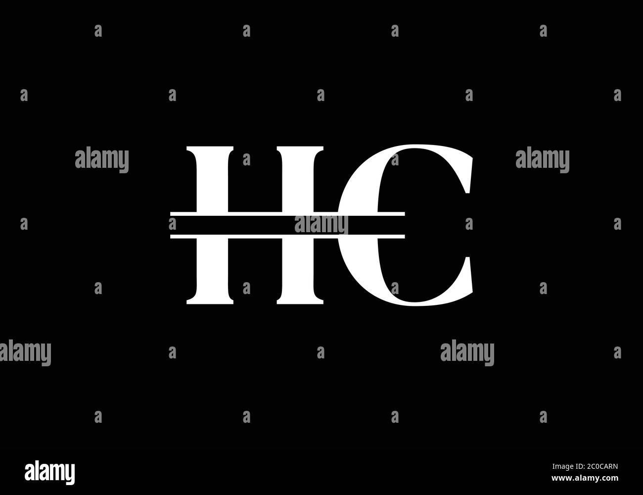 Initial Monogram Letter H C Logo Design Vector Template. HC Letter Logo ...