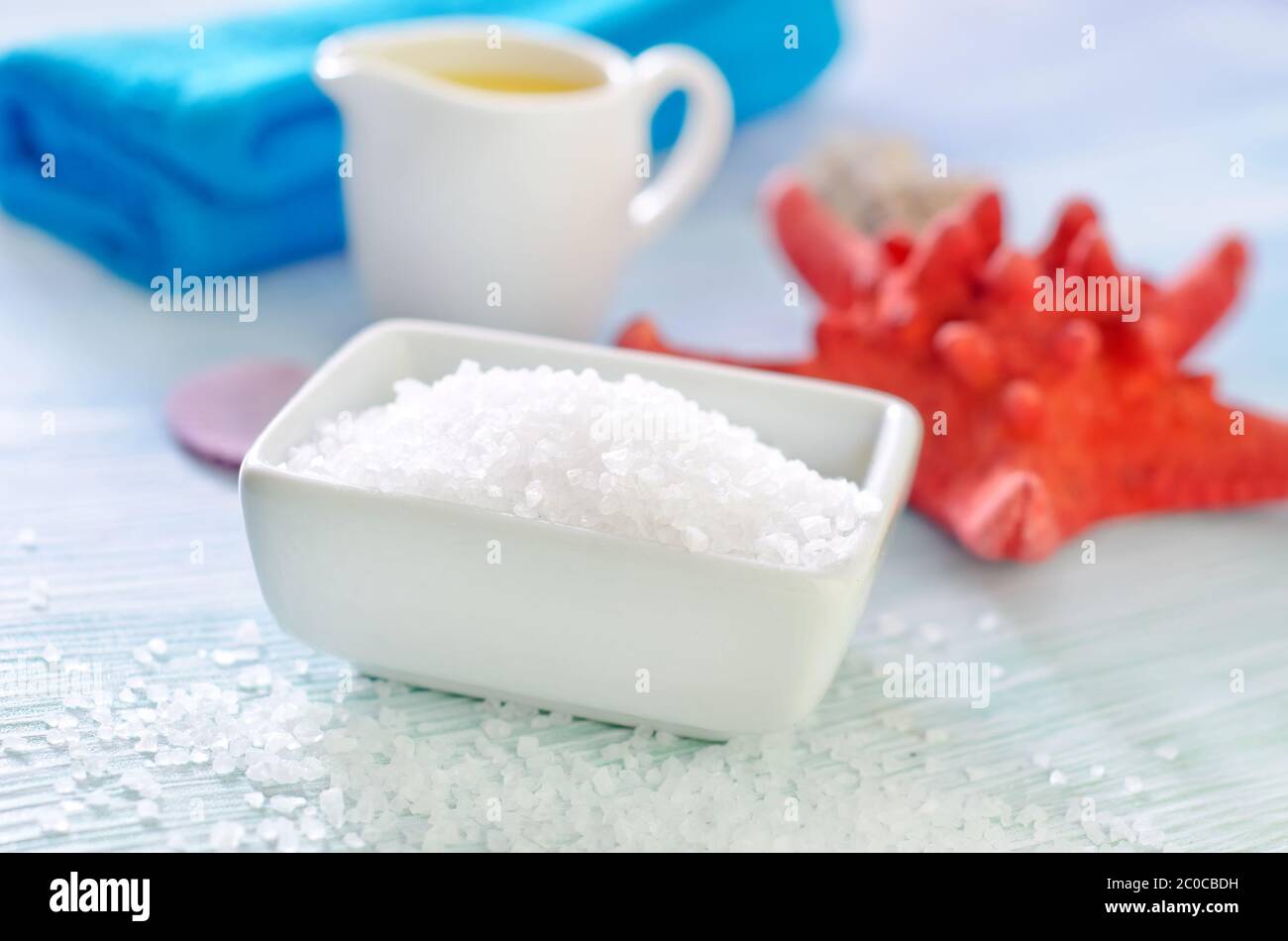 sea salt and shells Stock Photo - Alamy