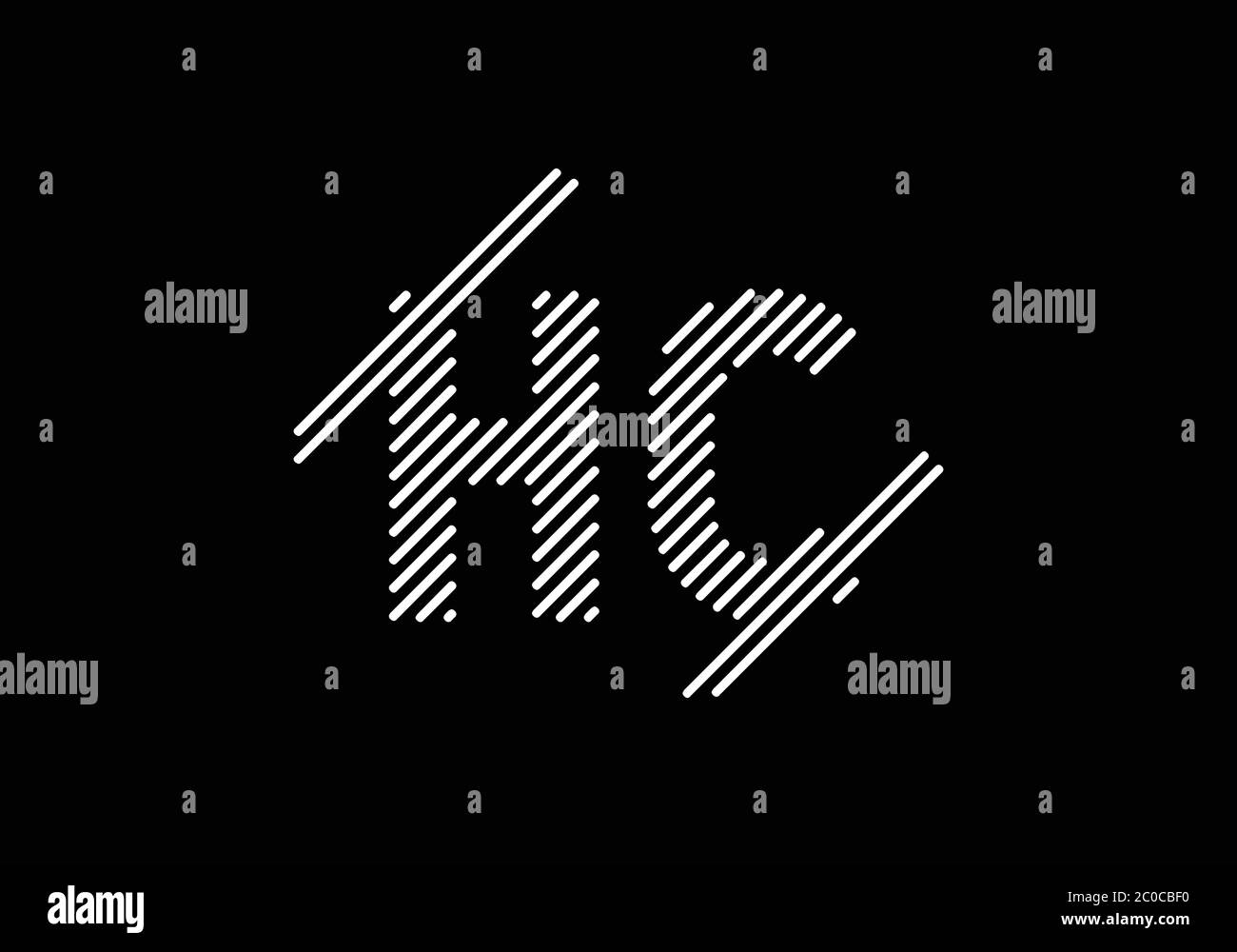 Initial Monogram Letter H C Logo Design Vector Template. HC Letter Logo ...