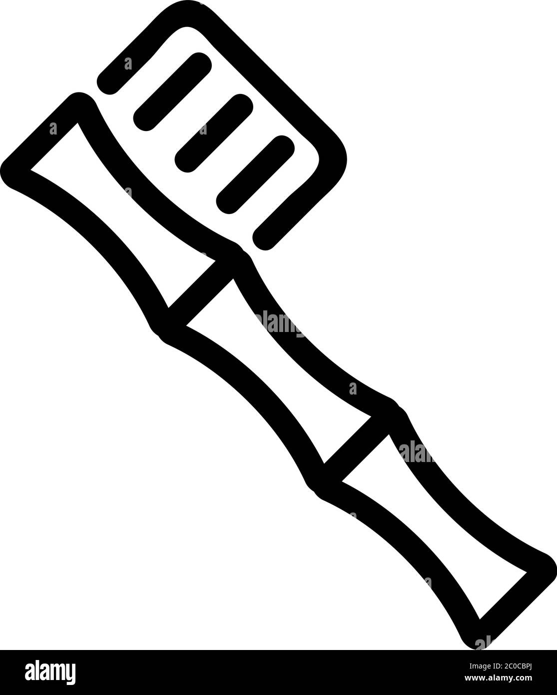 bamboo tooth brush icon vector outline illustration Stock Vector Image ...