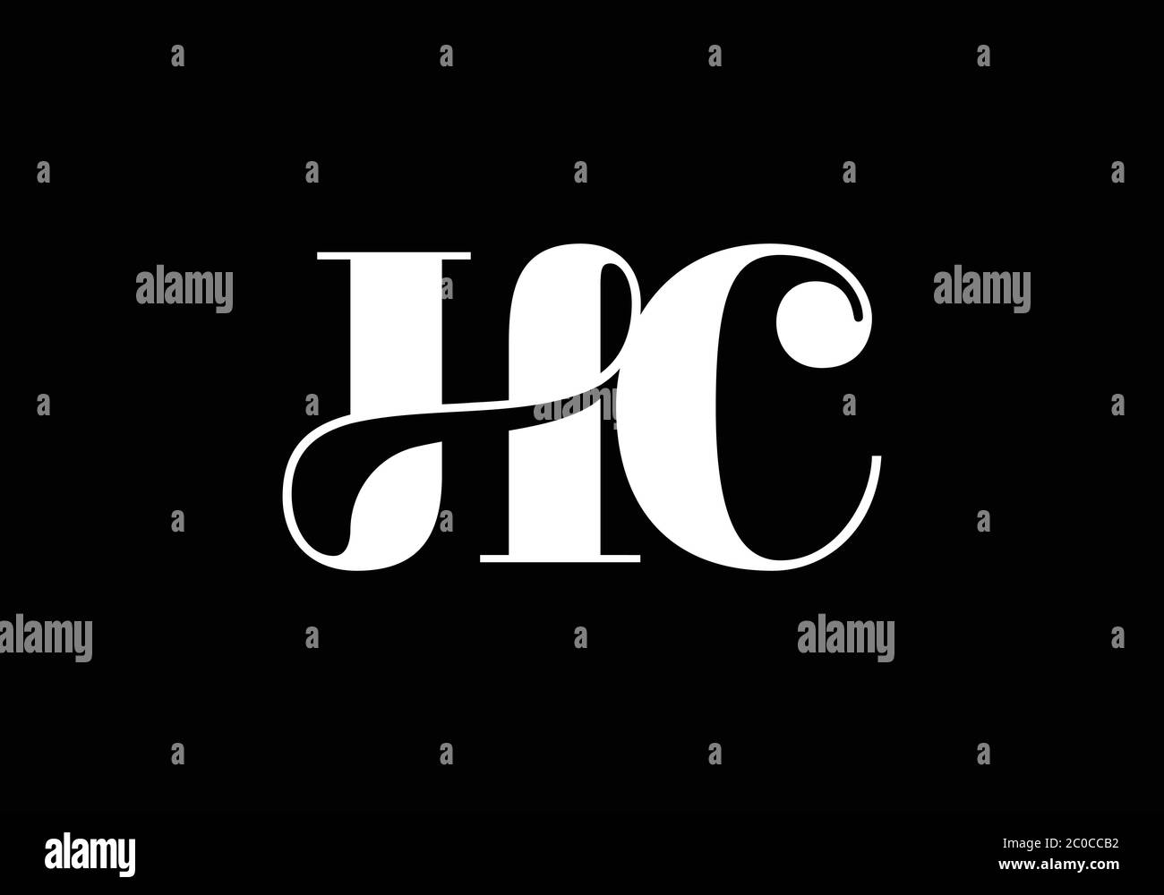 Initial Monogram Letter H C Logo Design Vector Template. HC Letter Logo ...