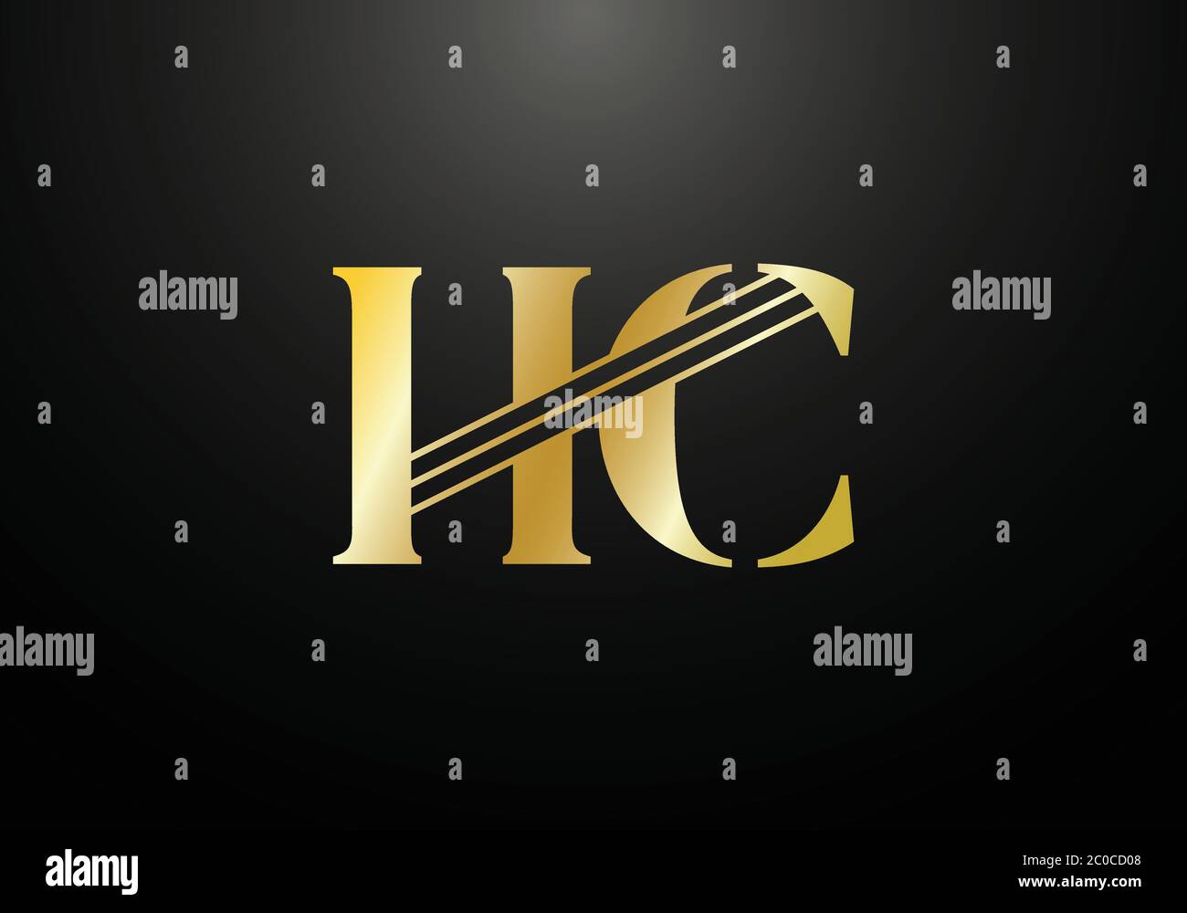 Initial Monogram Letter H C Logo Design Vector Template. HC Letter Logo ...