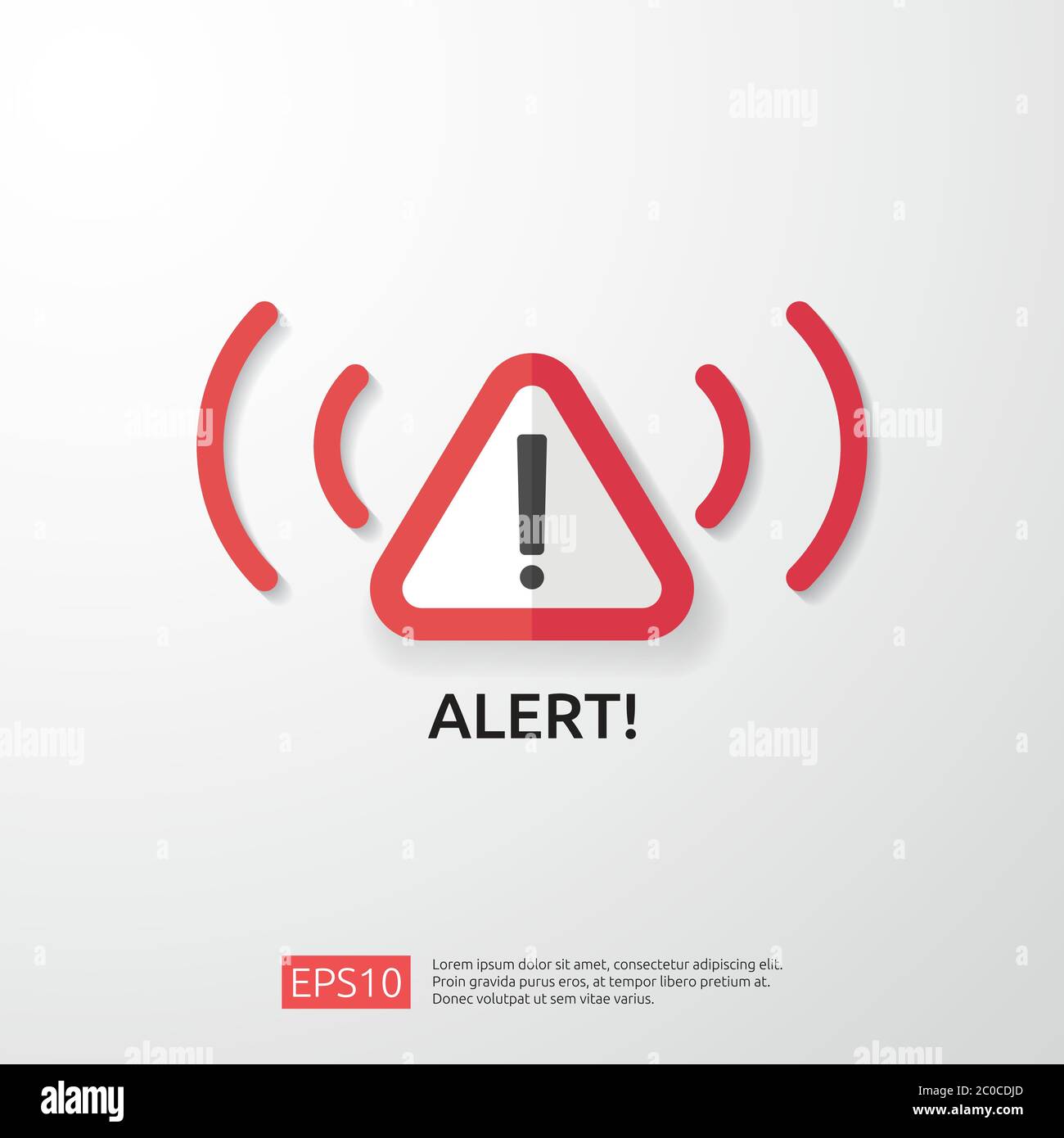 attention warning attacker alert sign with exclamation mark. beware ...