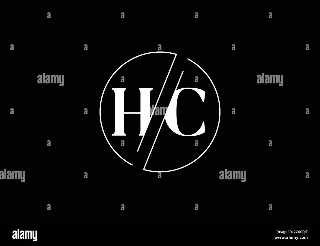 Initial Monogram Letter H C Logo Design Vector Template. HC Letter Logo ...
