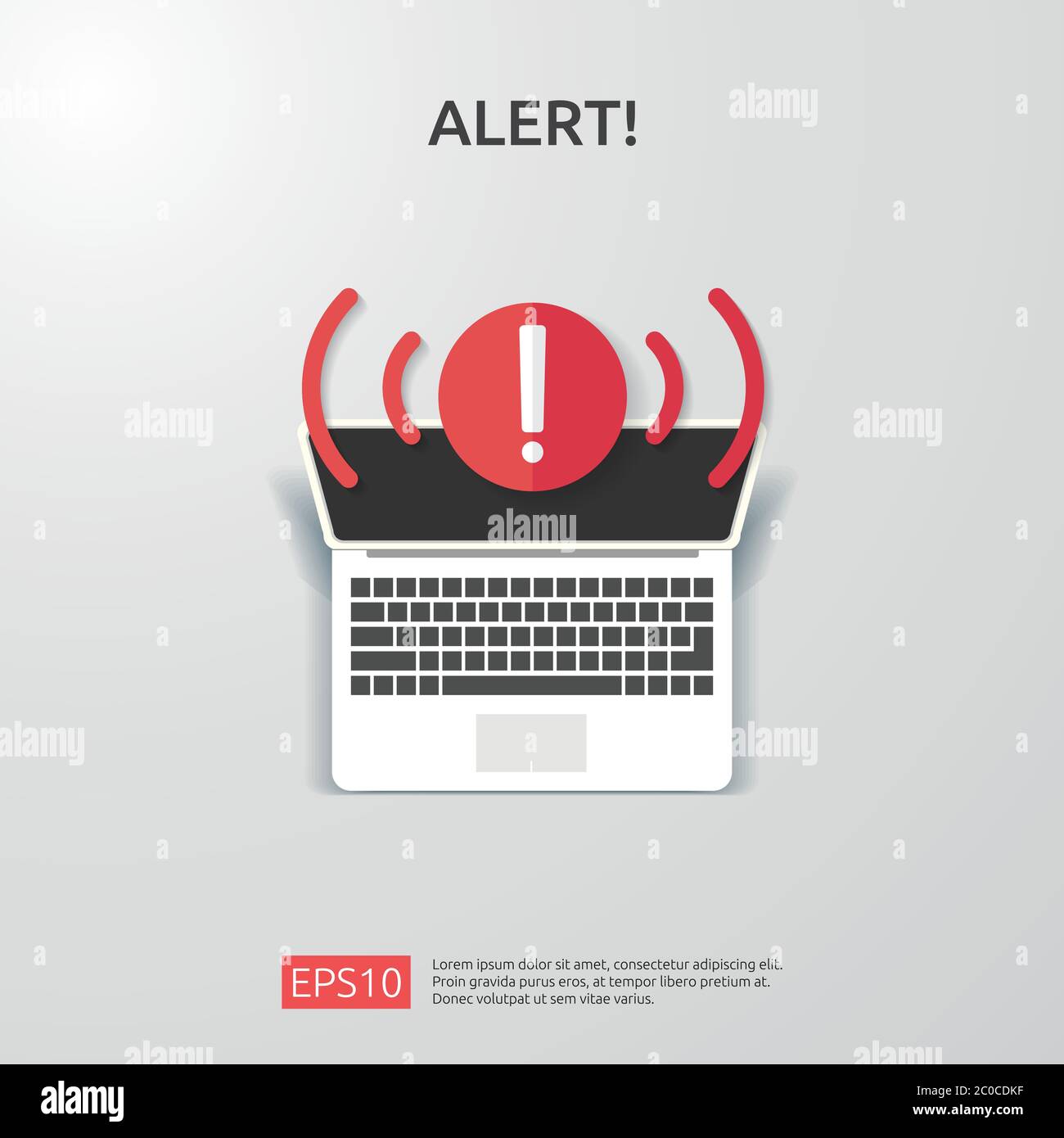 attention warning attacker alert sign with exclamation mark. beware ...