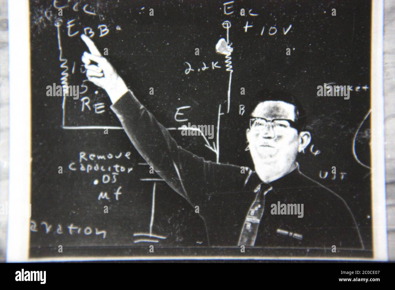Fine 70s vintage black and white extreme photography of a teacher ...
