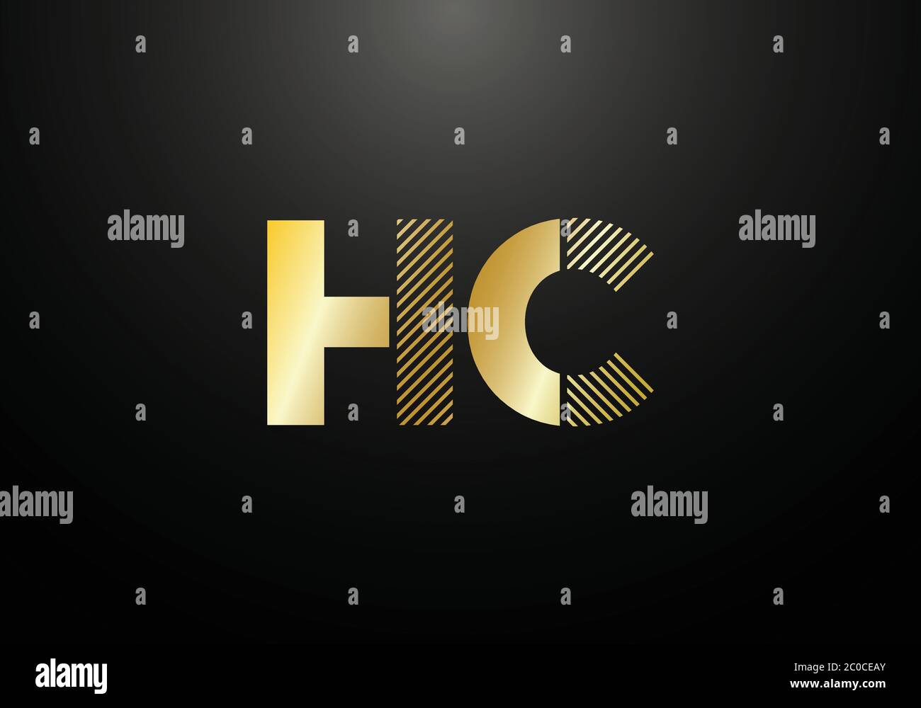 Initial Monogram Letter H C Logo Design Vector Template. HC Letter Logo ...