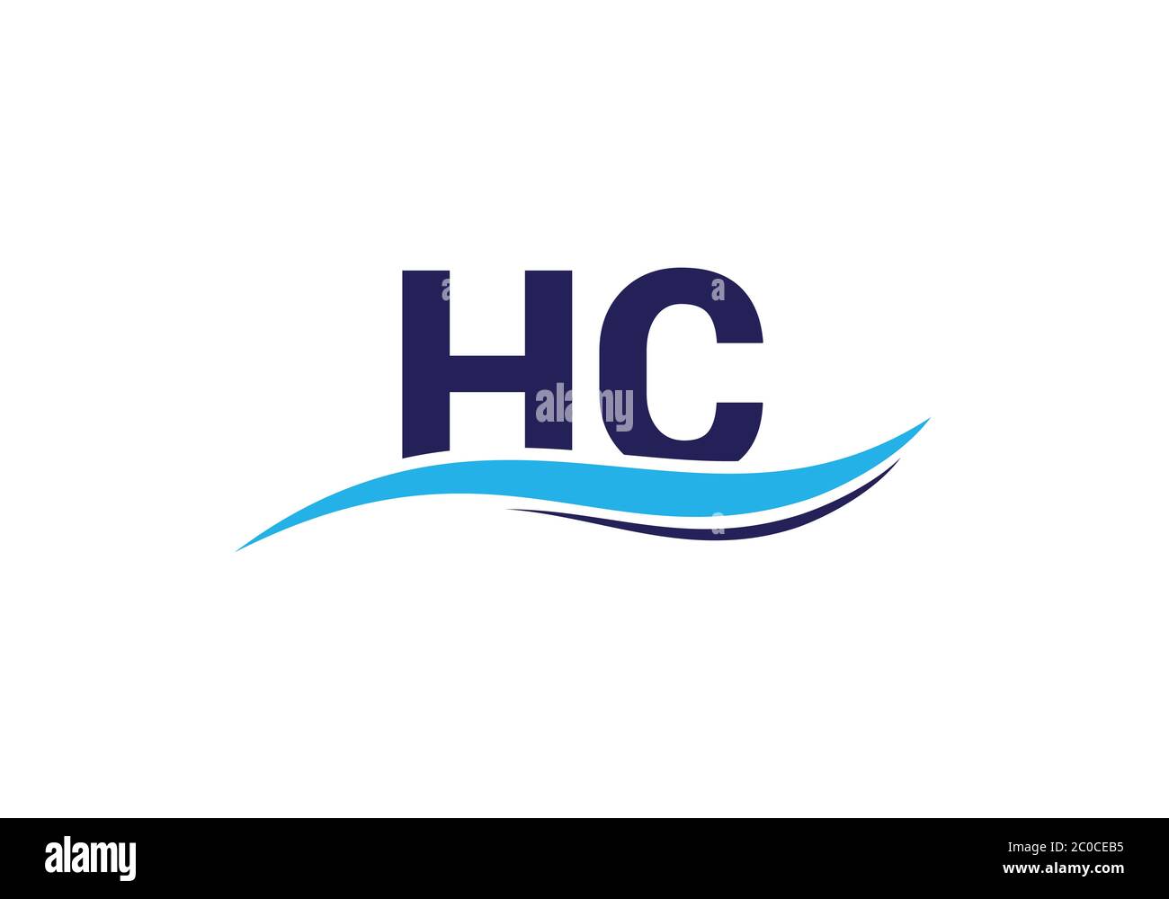 Initial Monogram Letter H C Logo Design Vector Template. HC Letter Logo ...
