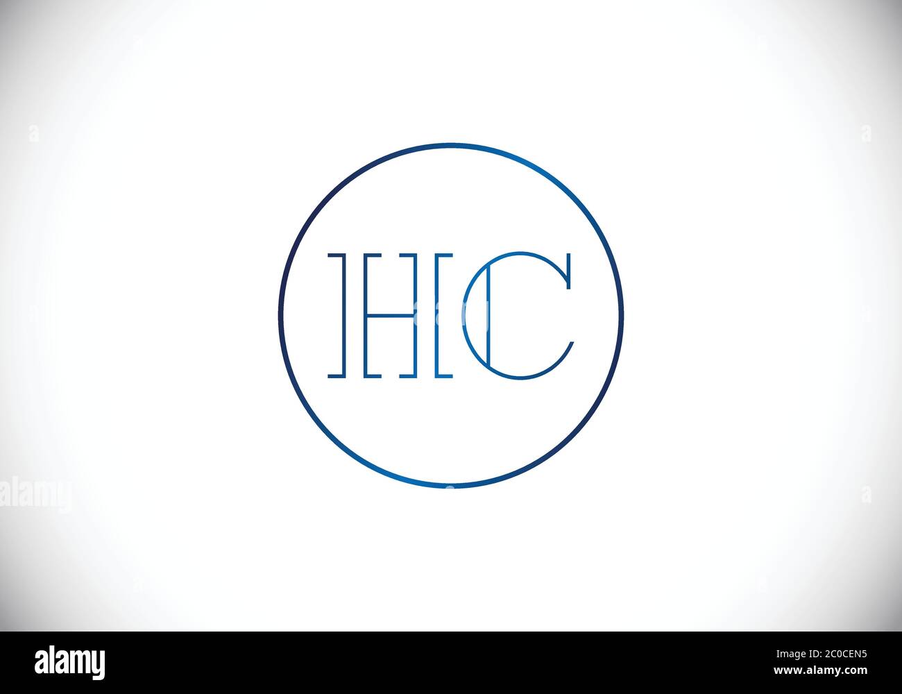 Initial Monogram Letter H C Logo Design Vector Template. HC Letter Logo ...