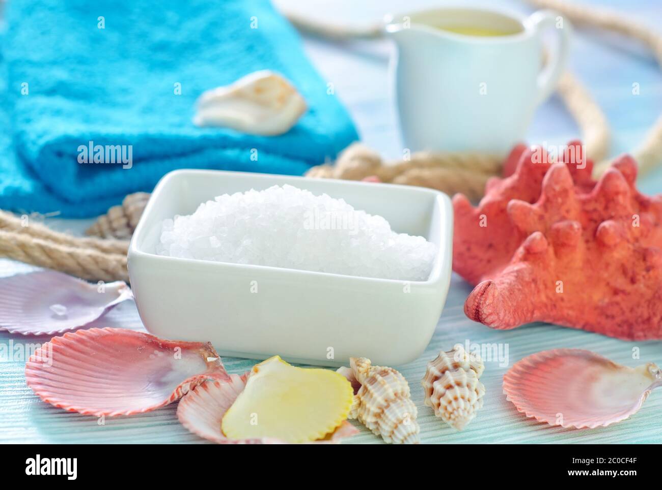 sea salt and shells Stock Photo - Alamy