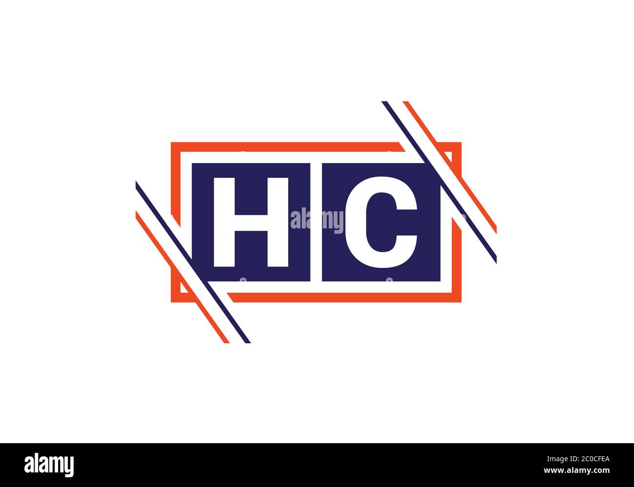 Initial Monogram Letter H C Logo Design Vector Template. HC Letter Logo ...
