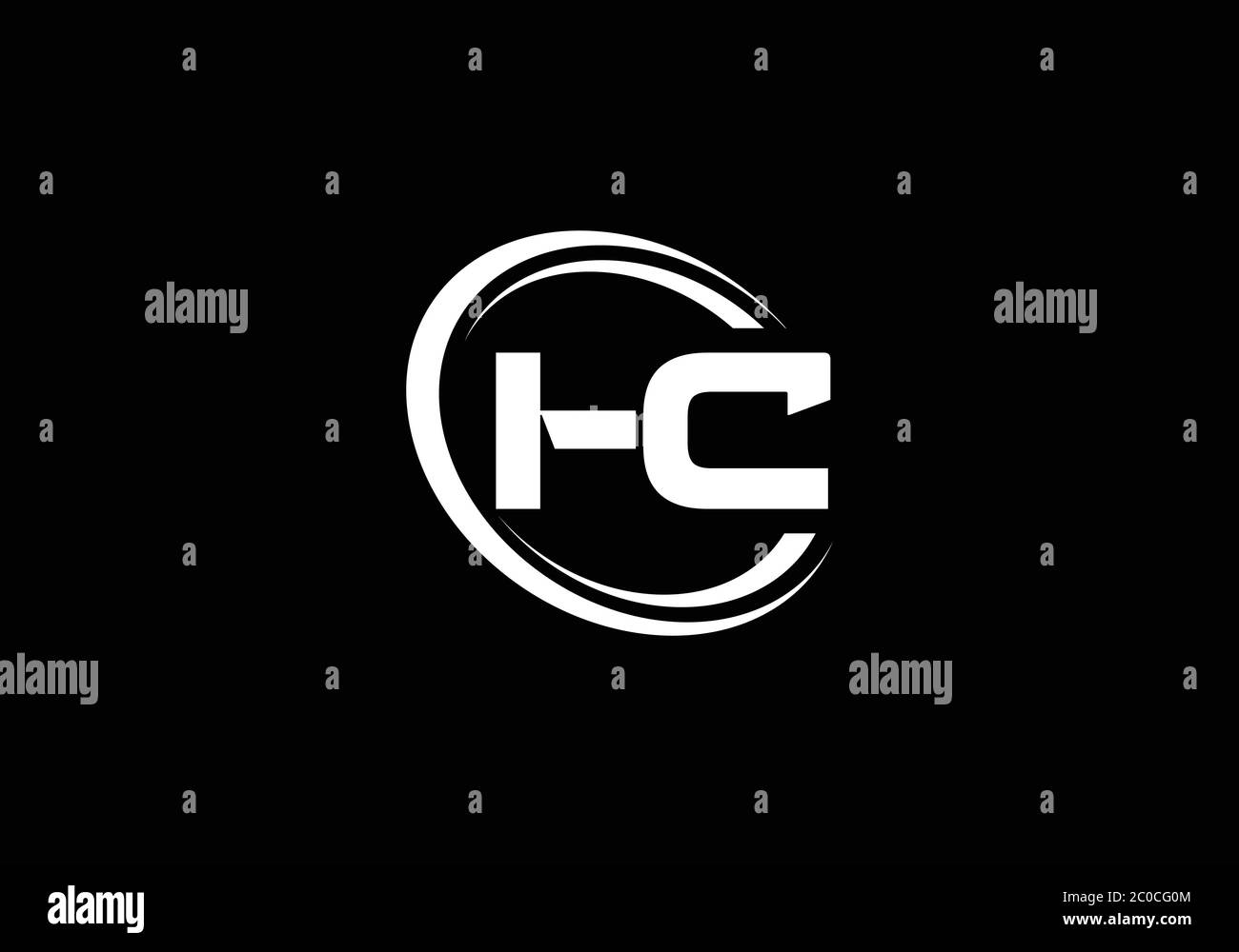 Initial Monogram Letter H C Logo Design Vector Template. HC Letter Logo ...