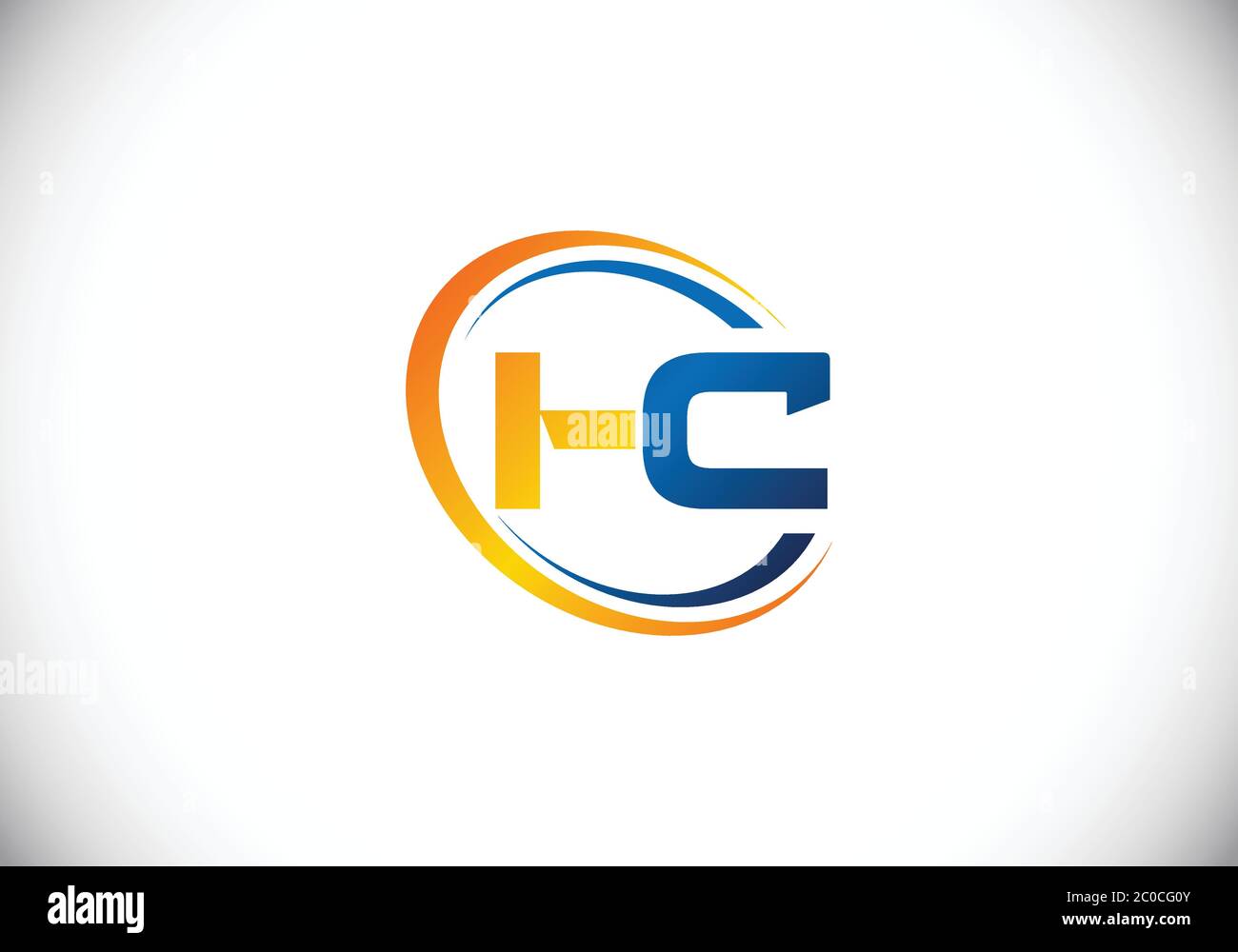 Initial Monogram Letter H C Logo Design Vector Template. HC Letter Logo ...