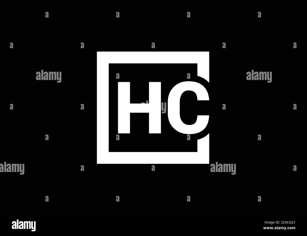 Initial Monogram Letter H C Logo Design Vector Template. HC Letter Logo ...