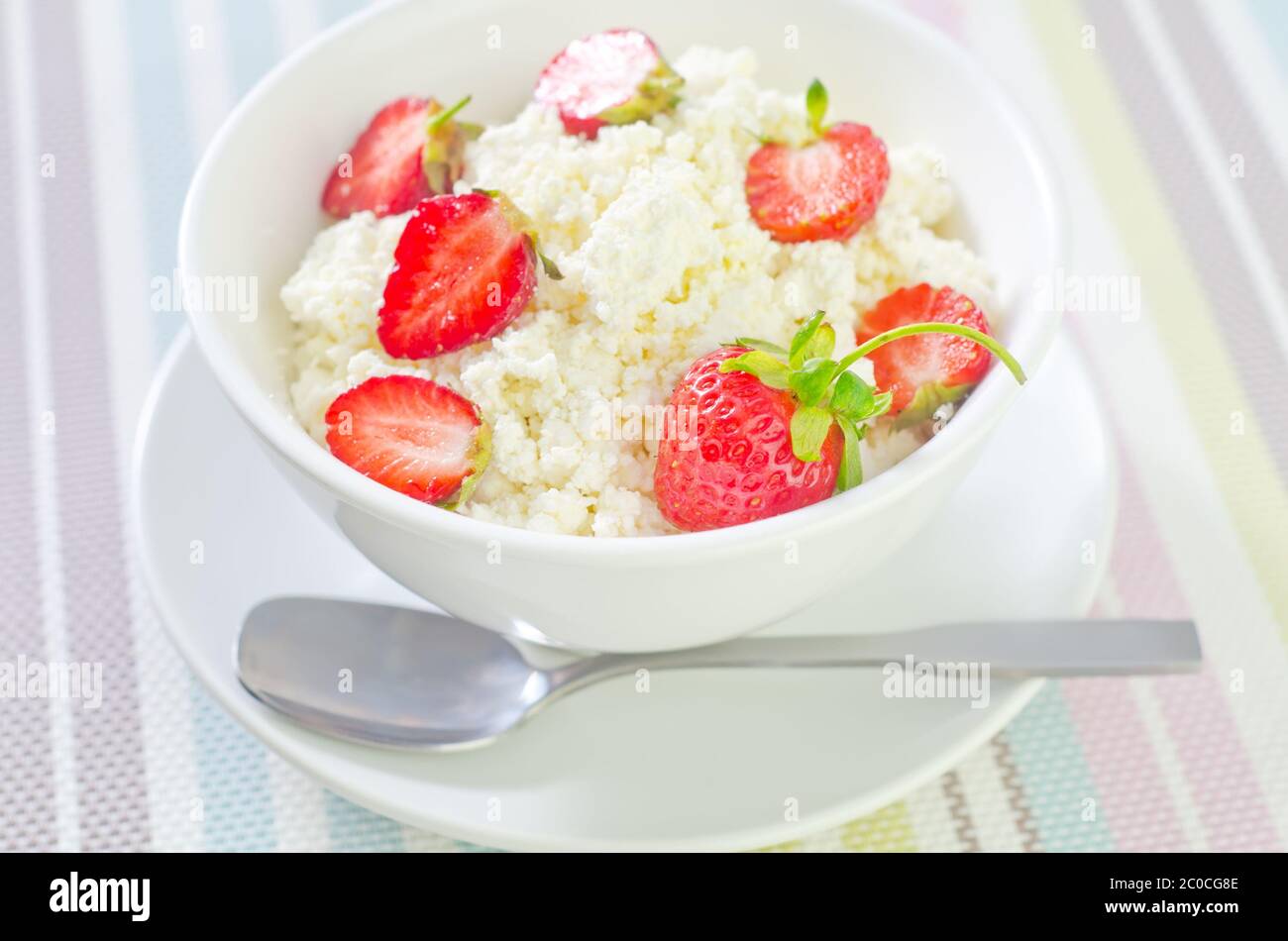 sweet cottage with strawberry Stock Photo - Alamy